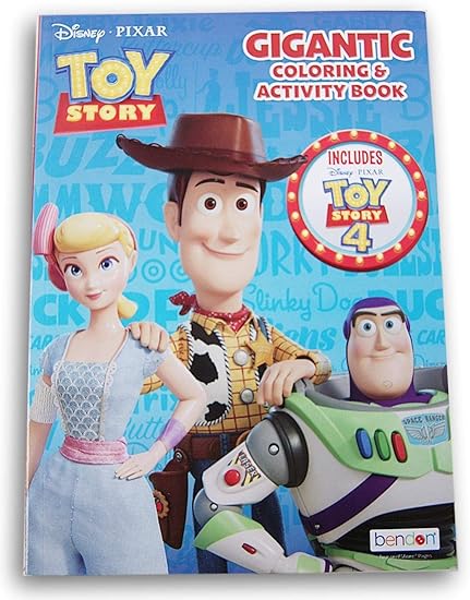 Amazon.com: Toy Story 4 Gigantic 224 Page Coloring Book - 7.75 x 10.75 ...