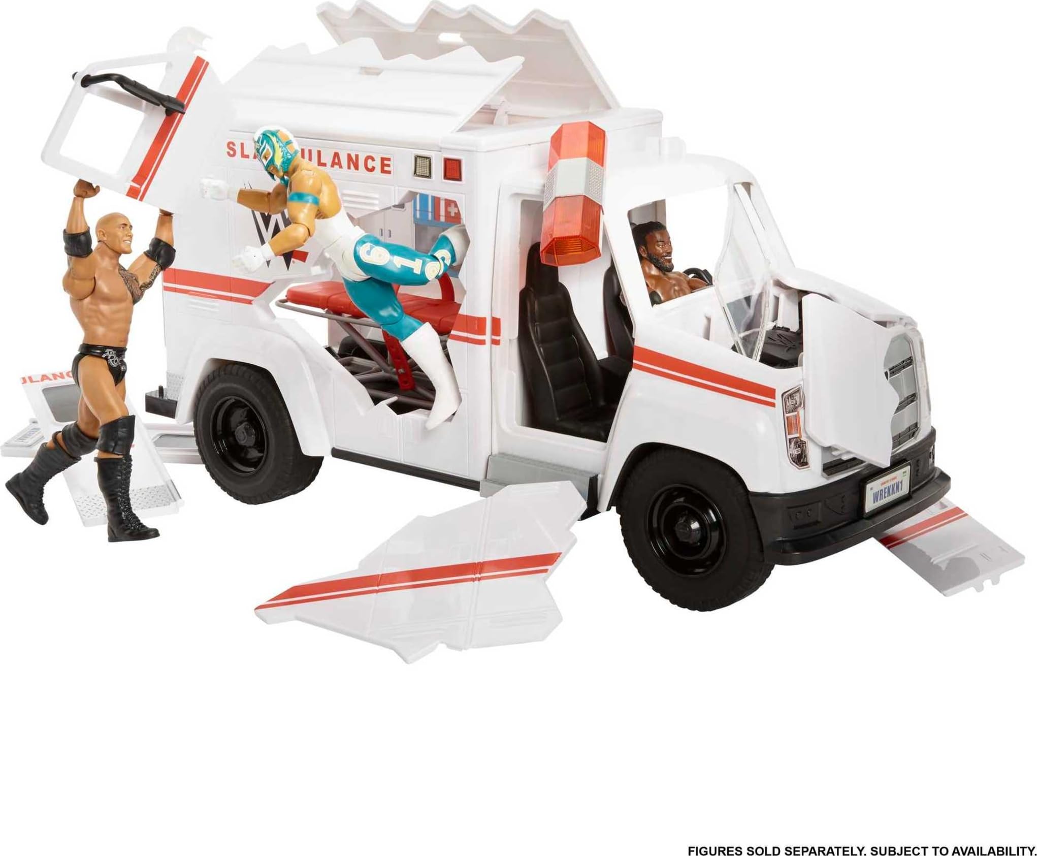 Mua Mattel WWE Wrekkin' Slambulance Vehicle Playset, Breakaway Toy ...