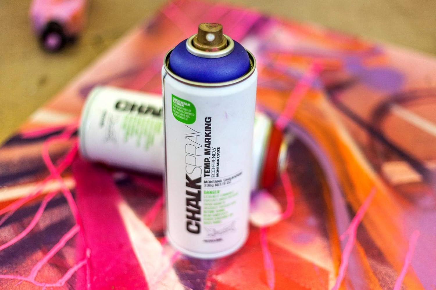 Montana Cans Chalk Spray Paint WHITE Temporary Marking Eco-Friendly ...