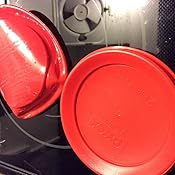 Amazon.com: Pyrex 7200-PC Red Round 2 Cup Storage Lid for Glass Bowl (6 ...