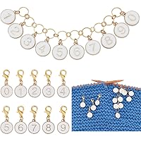 Amazon.com: NBEADS 2 Pcs 0-9 Enamel Number Knitting Row Counter Chains ...