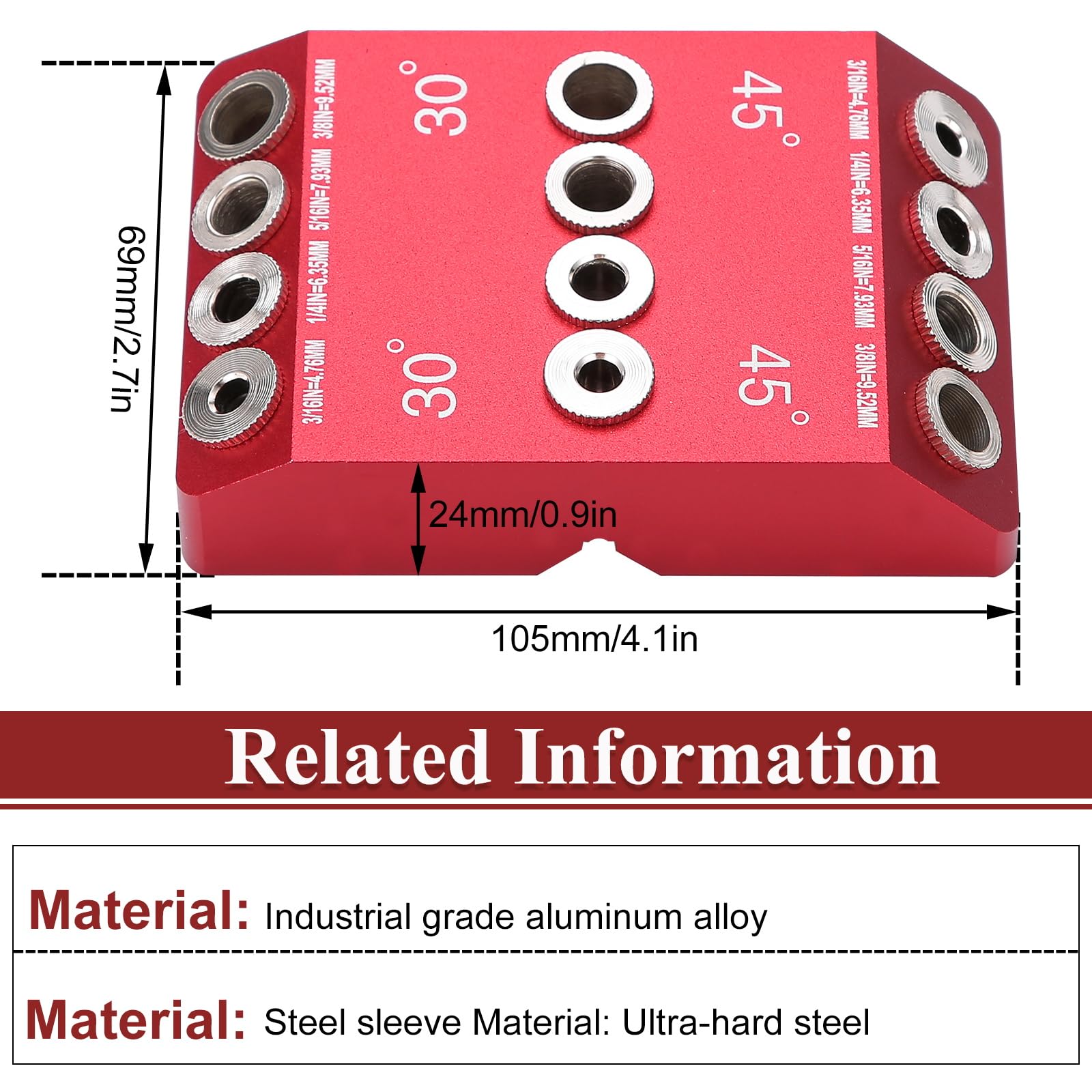 Mua Idong 30 45 90 Degree Angle 4 Drill Hole Guide Jig, Portable Cable ...