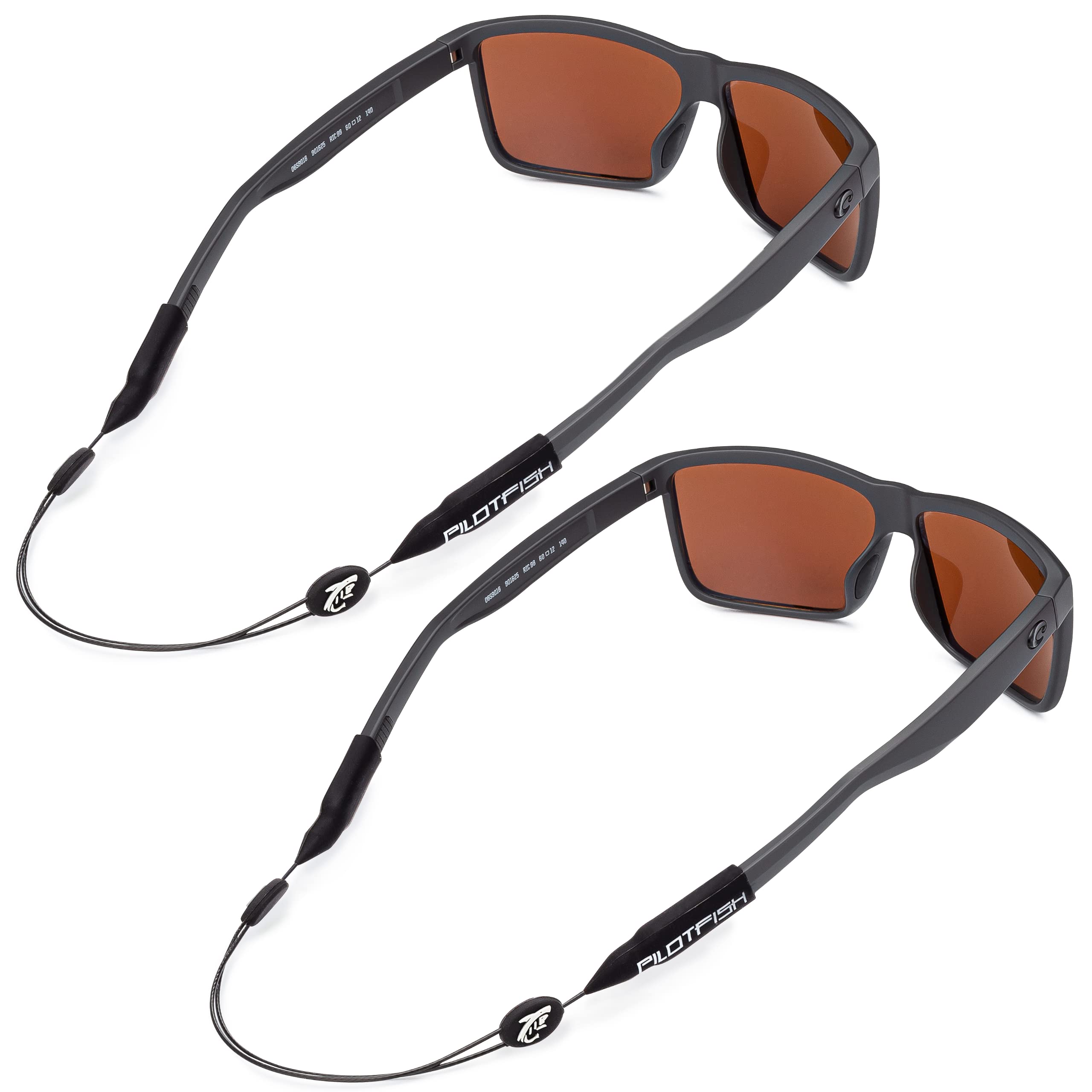 Pilotfish No Tail Adjustable Eyewear Retainer Cable Strap: Sunglasses ...