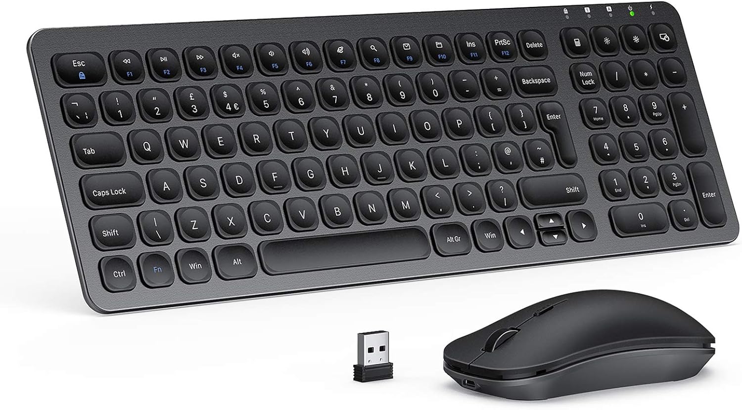 Wireless Keyboard and Mouse – Seenda 2.4G Rechargeable Ultra Slim Thin ...