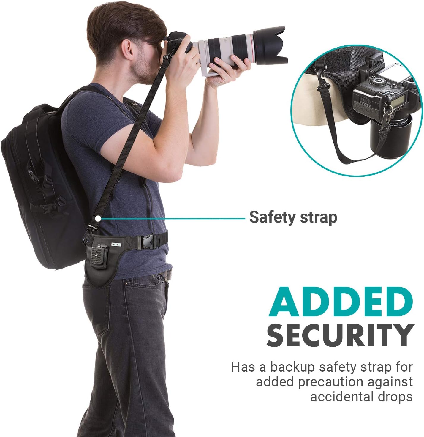 Movo MB800 Camera Holster Belt System with Quick-Release Mounting Plate ...
