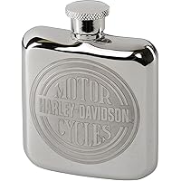 Amazon.com | Harley-Davidson Engraved Circle H-D Logo Stainless Steel ...