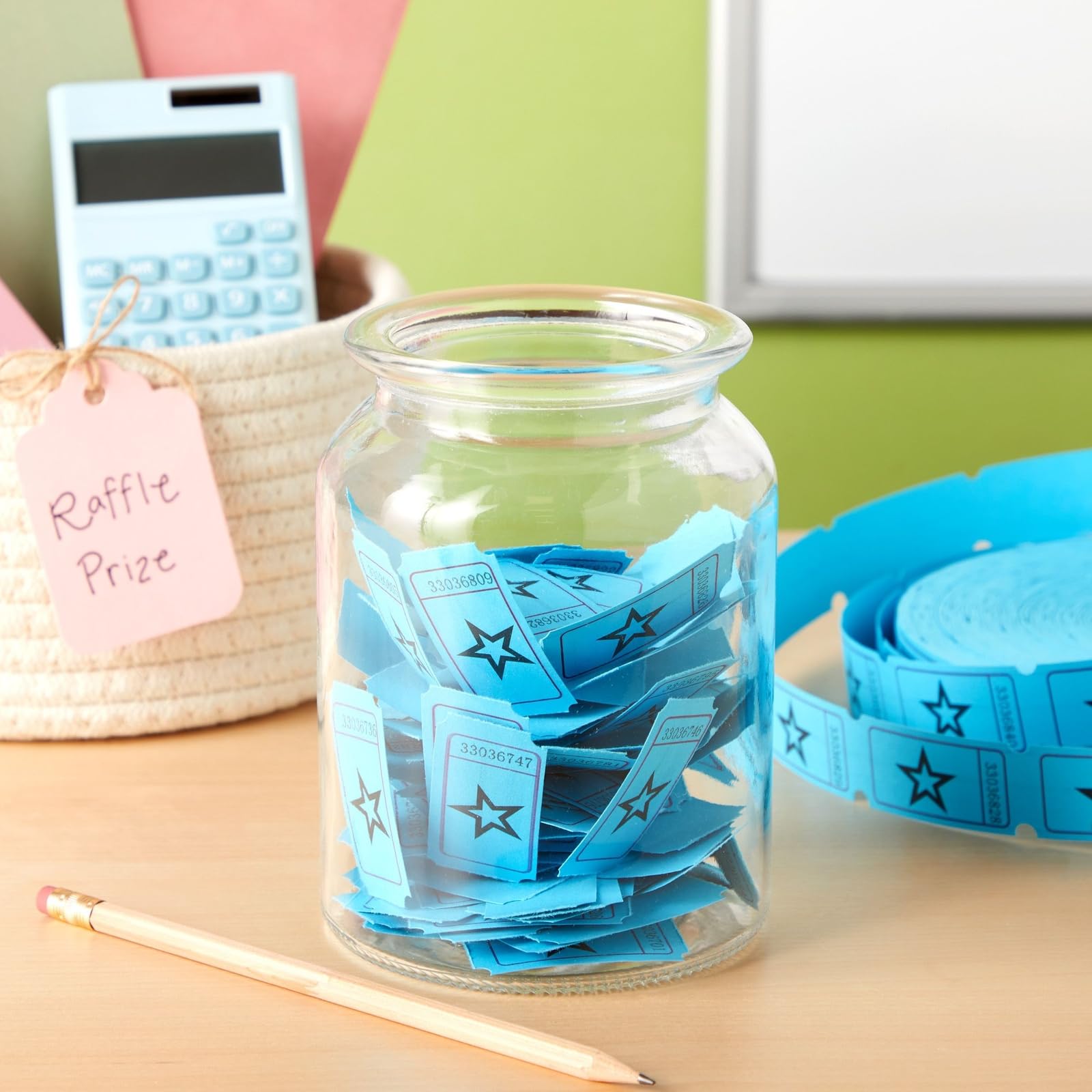 Mua 2000-Count Numbered Blue Star Raffle Tickets, Single Ticket Roll ...