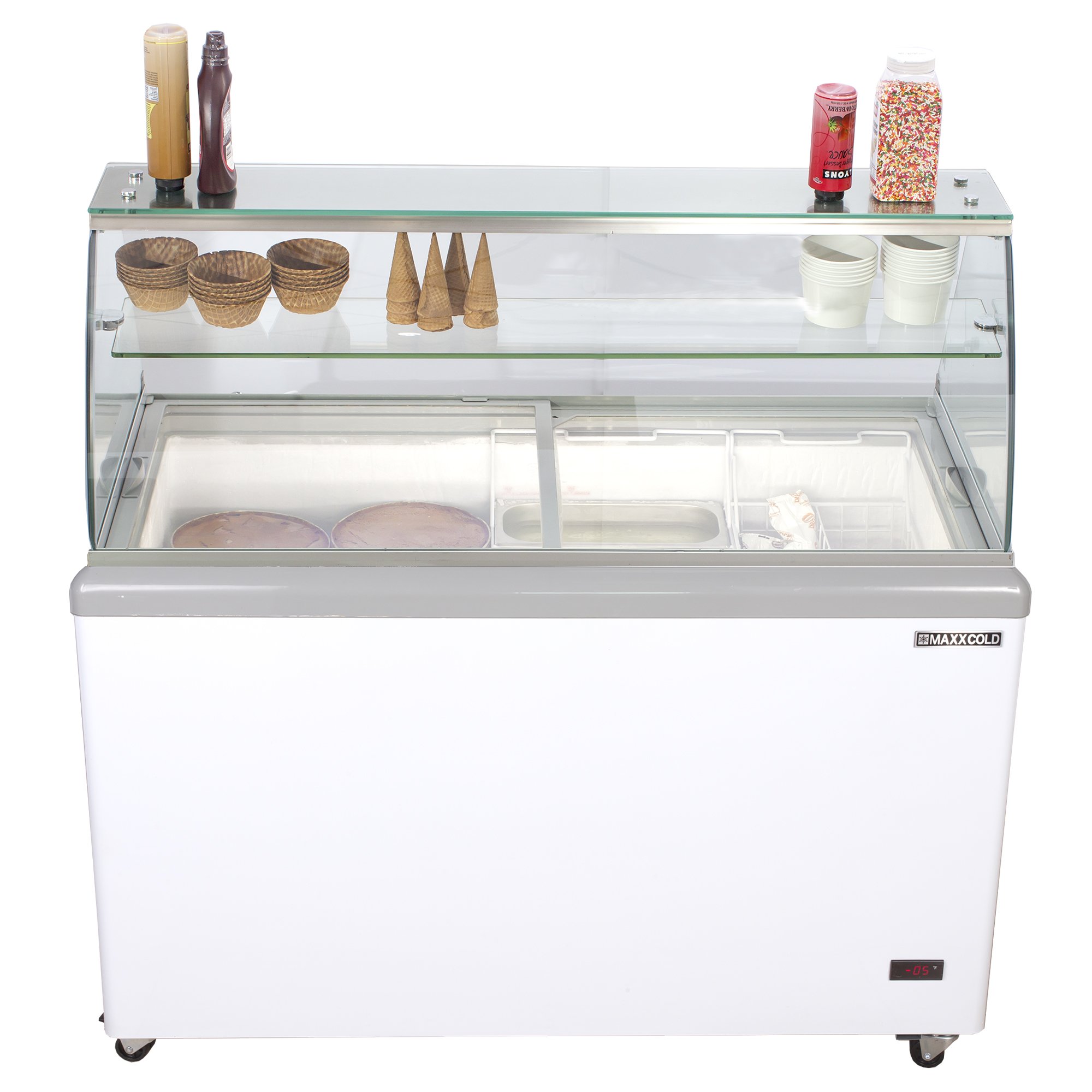 Maxx Cold 8 Flavor 14 cu ft Commercial Ice Cream Dipping Cabinet ...