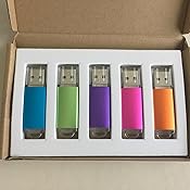Amazon.com: 64G USB Flash Drive 5 Pack Easy-Storage Memory Stick K&ZZ ...