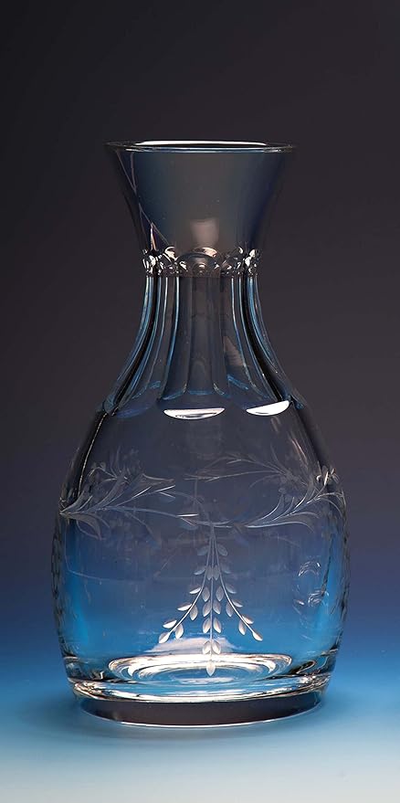 Amazon.com | Kusak Cut Glass Works Jasmine Crystal Wine Carafe Cut Neck ...