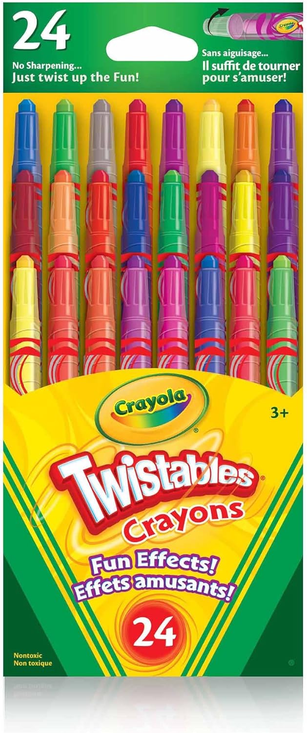 Crayola 24 Mini Twistables Crayons, Fun Effects, School and Craft ...