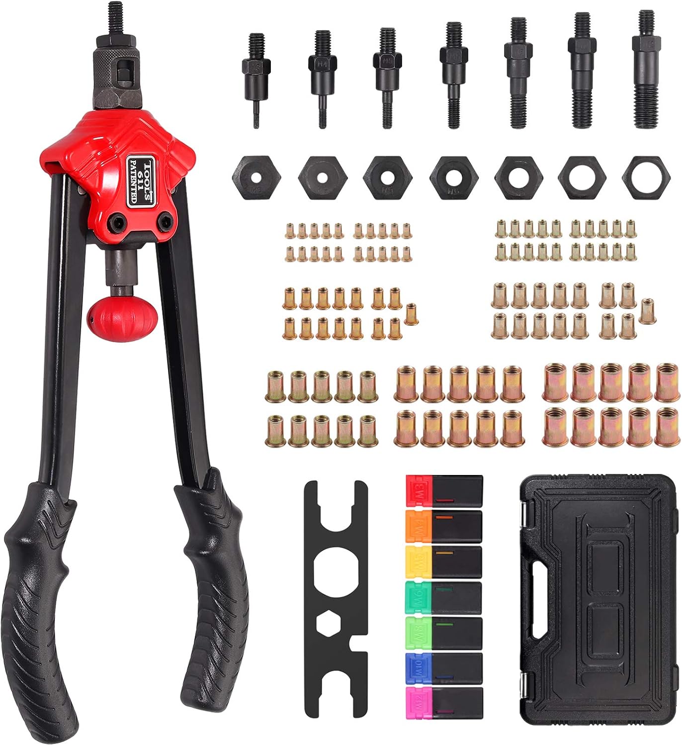 AMTOVL Rivet Gun 13″ 330mm Heavy Duty Hand Riveter M3 M4 M5 M6 M8 M10 ...