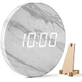 Amazon.com: Wireless Minimalist LED Digital Wall Clock– Rechargeable ...