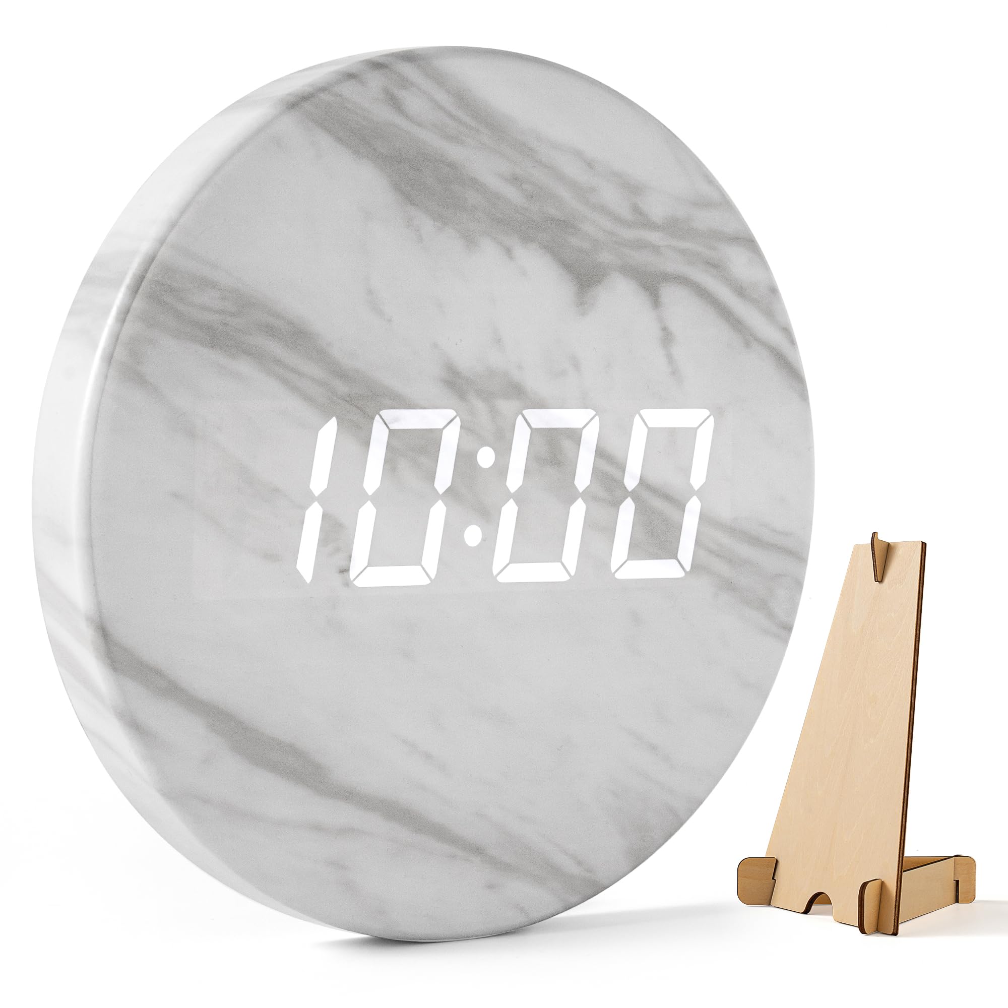 Wireless Minimalist LED Digital Wall Clock– Rechargeable | Desk Holder ...
