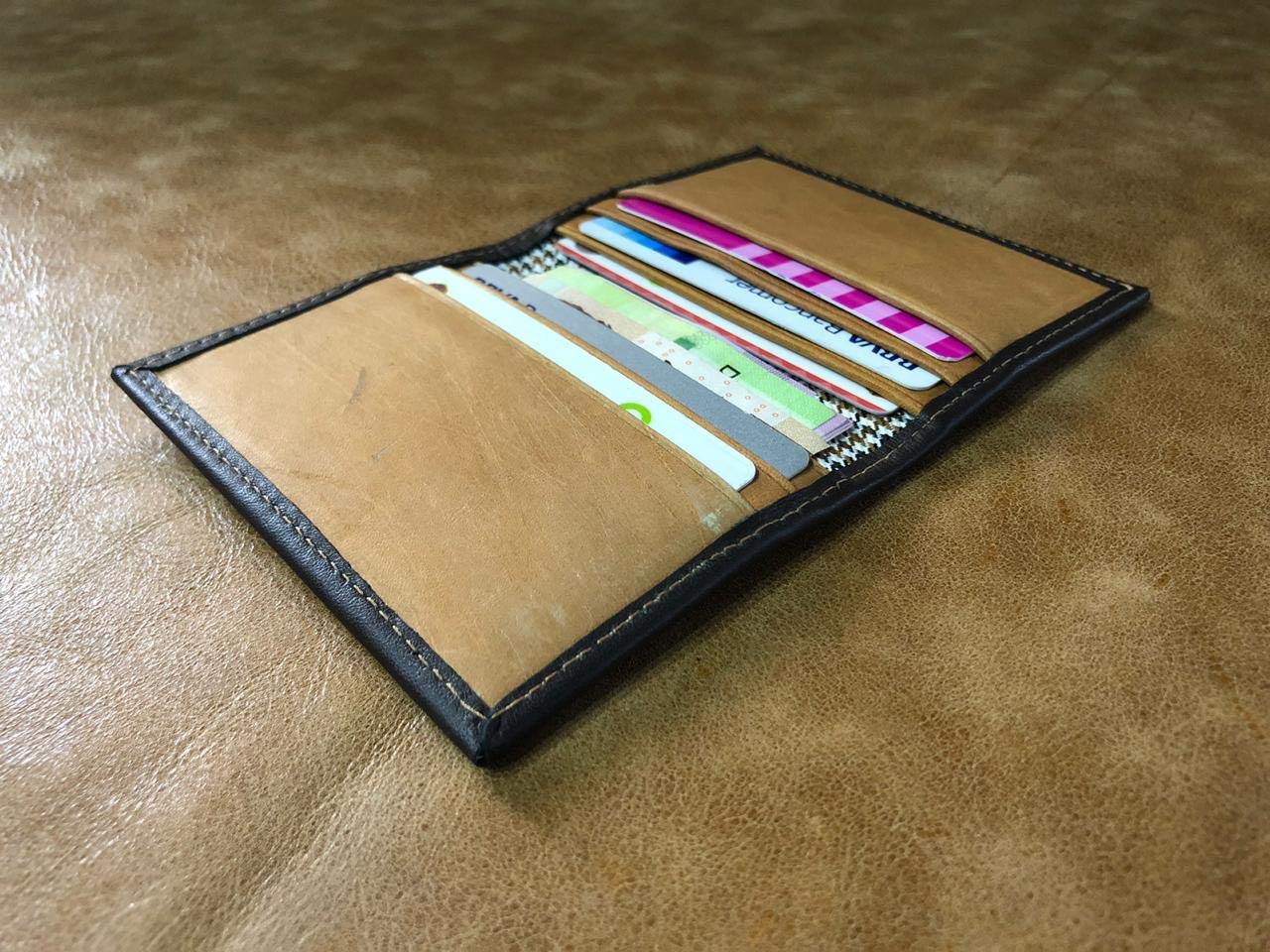 Tarjetero de piel (Cuero Italiano)/ Tarjetero diseño minimalista/Porta ...