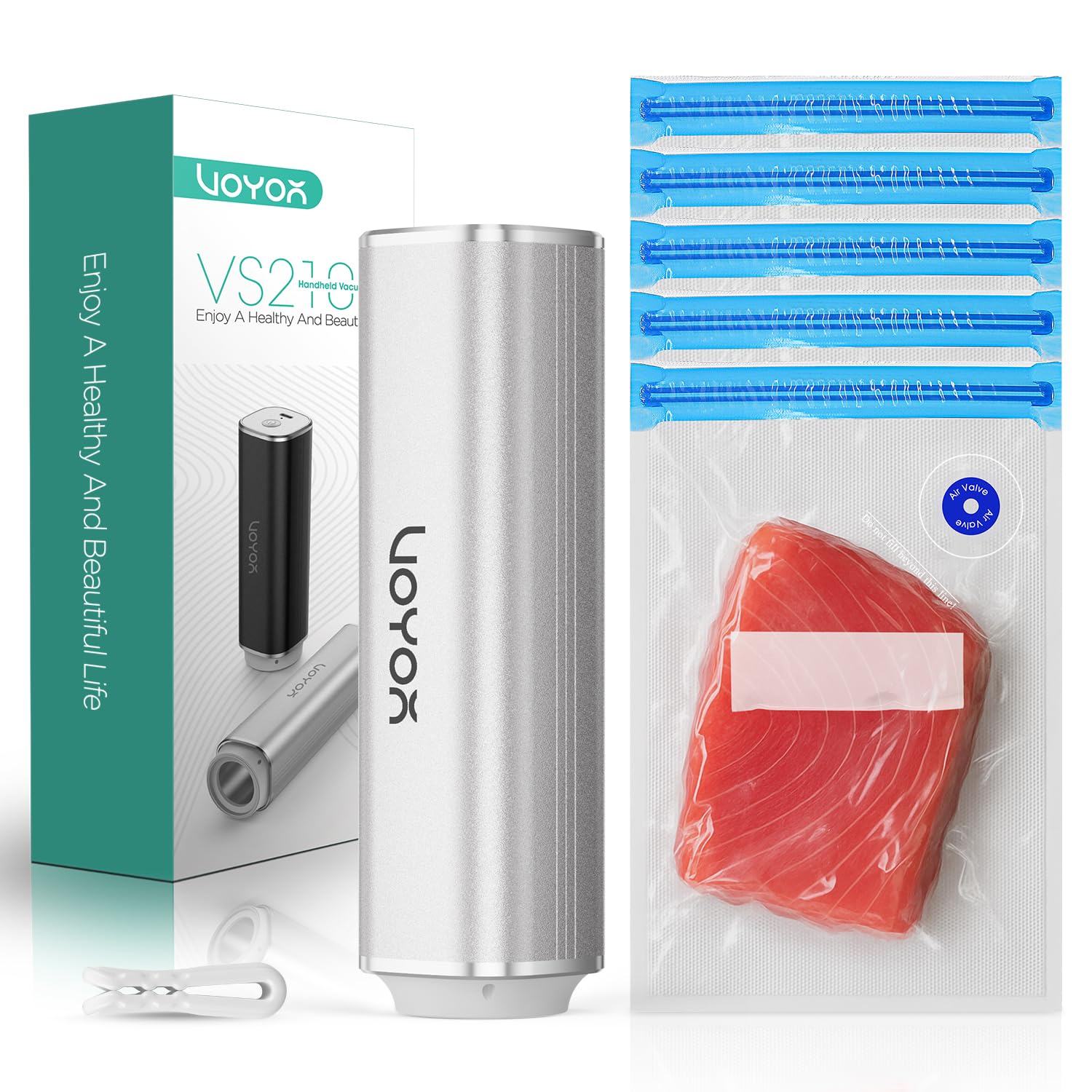 【価格推移】 VOYOR ‎VS210 真空パック機 本体+保存袋5枚 シルバーの最安値 | プライシー