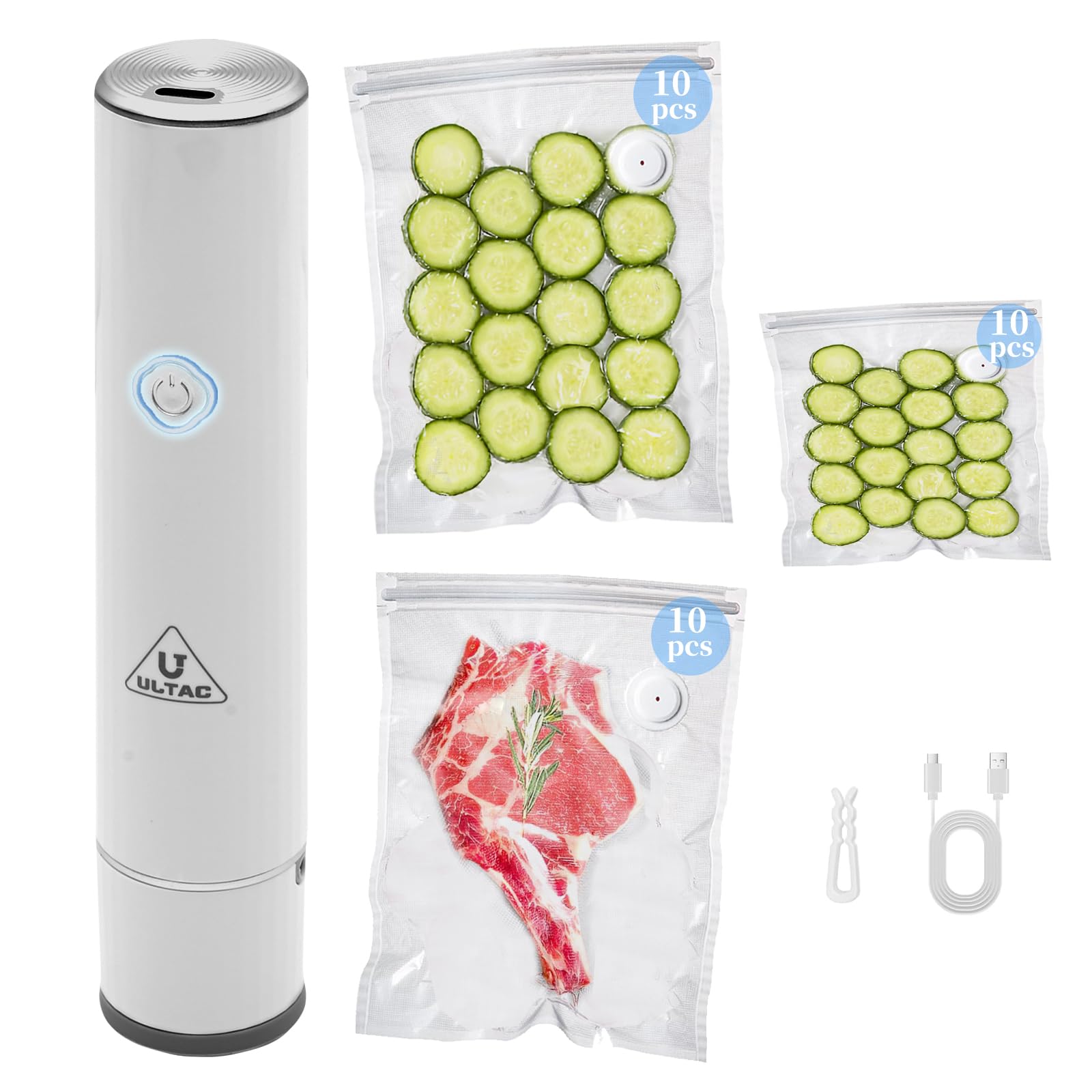 Vacuum Sealer,Food Saver Vacuum Sealer Machine,Compact Handheld Vacuum Sealers for Freshness ...