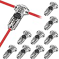 10 Pack T Type 1 Pin Low Voltage Wire Connector, Quick Solderless Wire ...