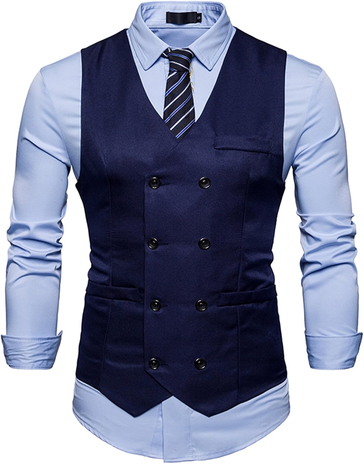 WHATLEES Men's Slim fit Jacquard Smoking Vest with Glittering Paisley ...