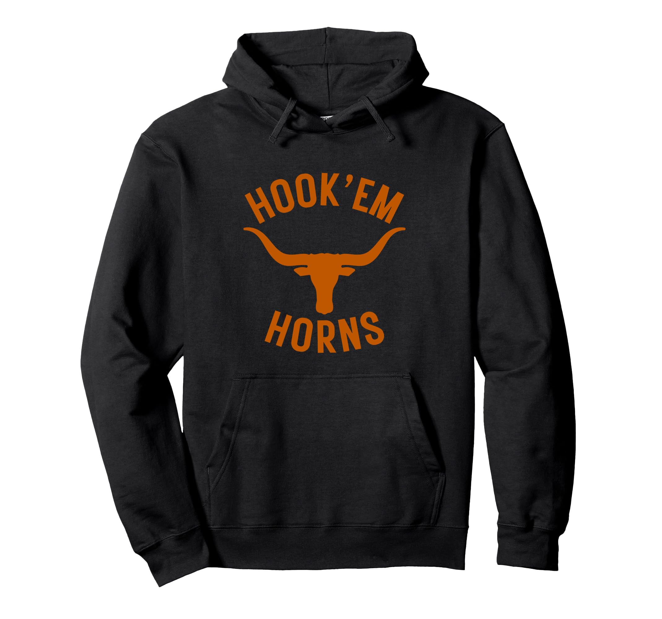 Hook'em Horns Bull Head with Horns that are Long Pullover Hoodie for ...