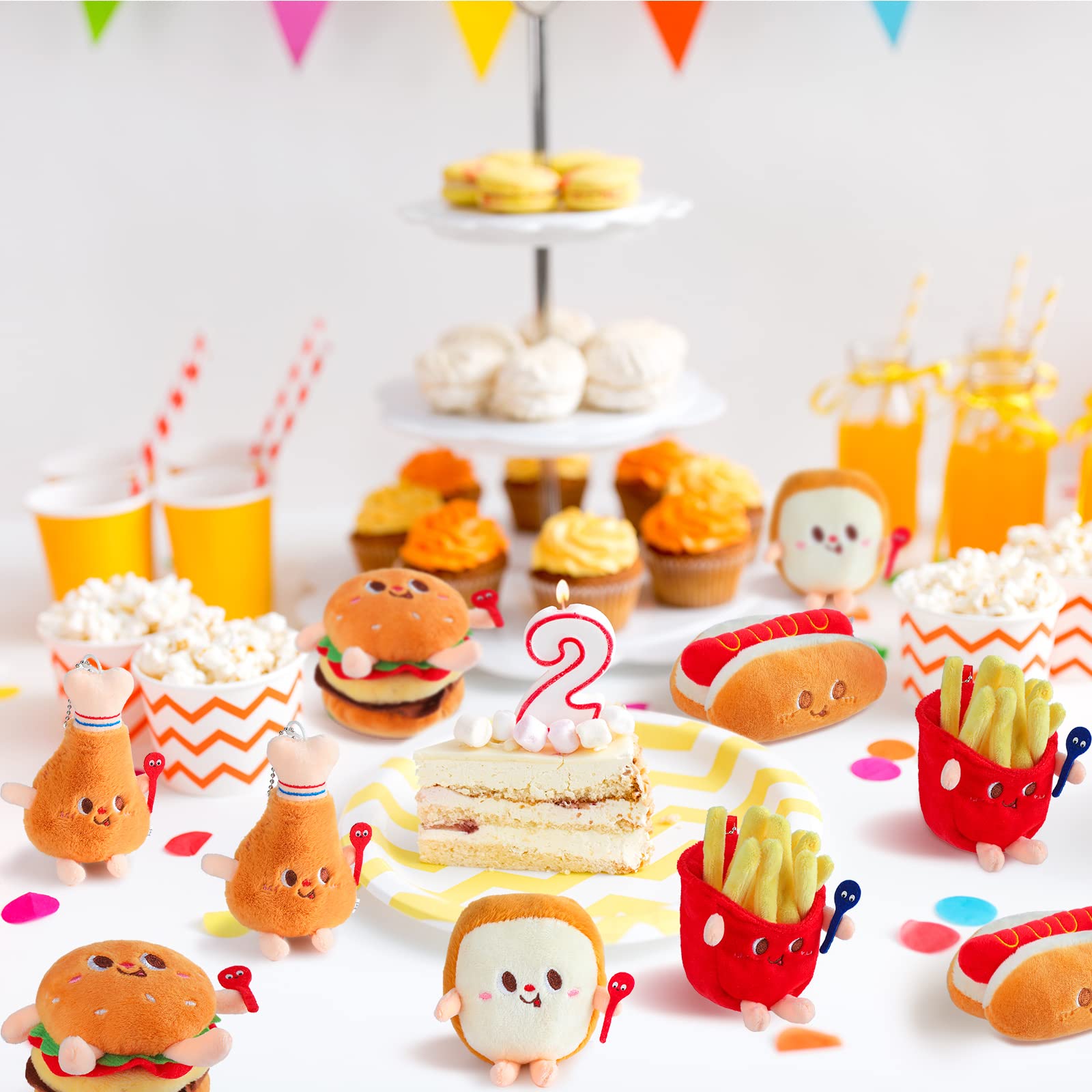 Mua 10 Pcs Food Plush Toy Simulation Hamburger Hot Dog French Fries ...