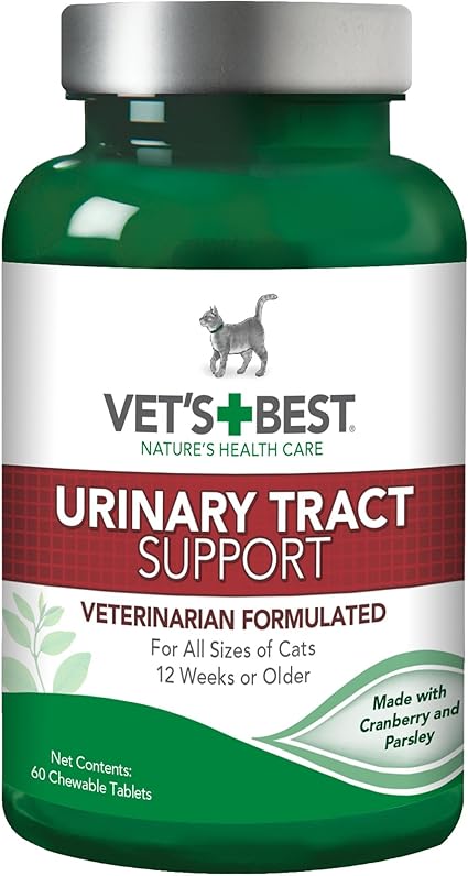 Vet's Best Feline Urinary Tract Support Cat Supplements, 60 Chewable ...