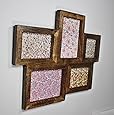 5 Picture Large Multi Wooden Photo frame - Retro dark wood: Amazon.co ...