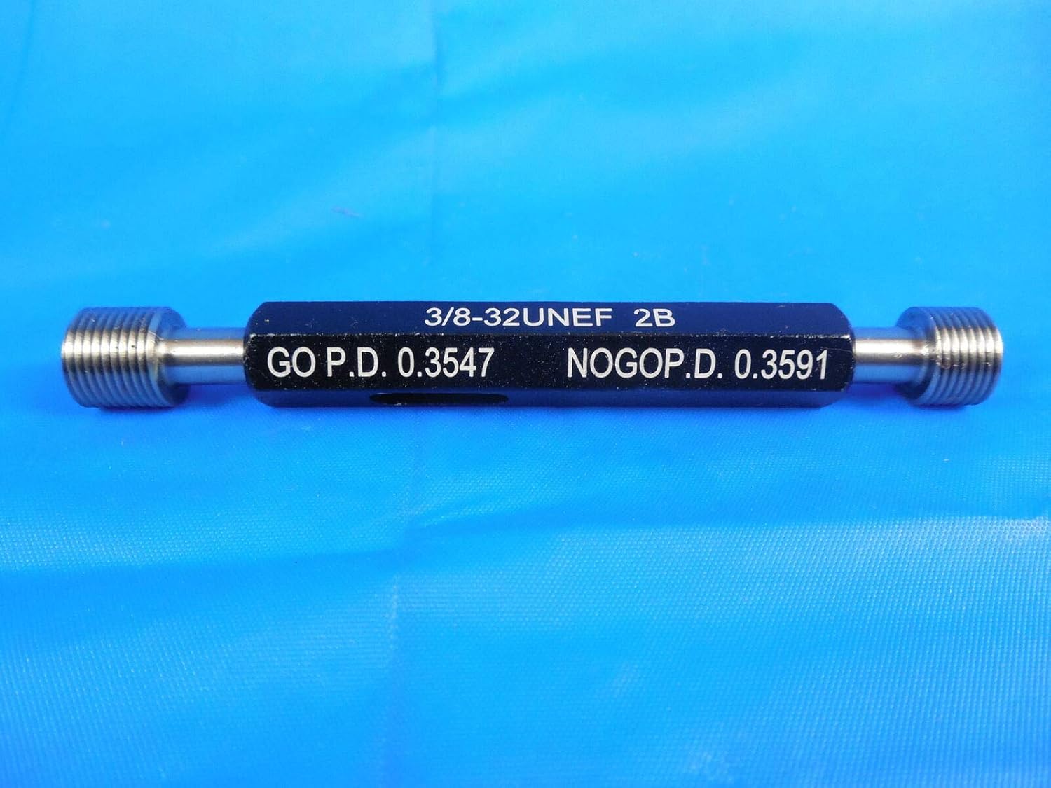 New 3/8 16 UNC 3B Thread Plug GAGE .375 GO NO GO P.D.S= .3344 & .3387 Tooling tillescenter ...