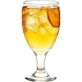 Amazon.com | Libbey Classic Clear Glass Goblets Set of 12, Dishwasher ...