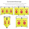3 Panels Safety Barricade 5.8FT Foldable Security Sign Barrier Gate ...