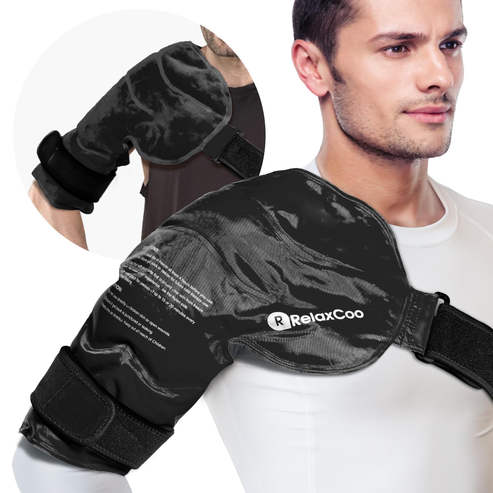 RelaxCoo XL Shoulder Ice Pack Rotator Cuff Cold Therapy, Reusable Gel ...