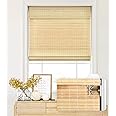 Amazon.com: LazBlinds No Tools No Drill Cordless Bamboo Roman Shades ...