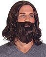 Amazon.com: Mens Cosplay Costume Biblical Jesus Wigs and Beard Set ...