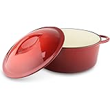 Commichef Provencale 20cm Round Cast Iron Casserole Dish - Purple ...