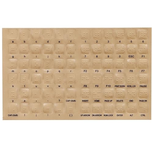 LS&S Transparent Braille Keyboard Stickers in Oman | Whizz Braille Aids