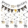Amazon.com: 70th Birthday Decoration Kit, Happy 70th Birthday Banner ...