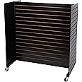 Amazon.com: SSWBasics Black Metal Framed Rolling Slatwall Gondolas ...