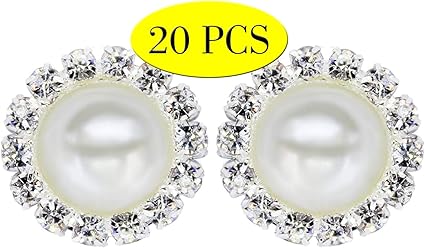 Amazon.com: Wholesale 20 PCS Retro Vintage Round Crystal Ivory Faux ...
