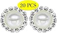 Amazon.com: Wholesale 20 PCS Retro Vintage Round Crystal Ivory Faux ...