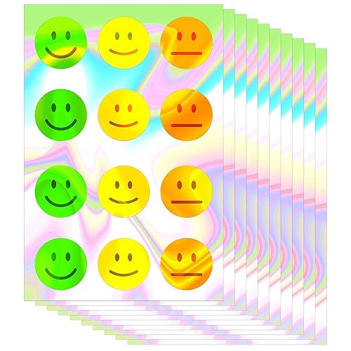 15 Sheet Holographic Vinyl Printable Round Labels, 2 Inch Printable ...