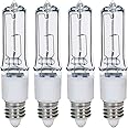 GMY JDE11 120V 100W T4 Mini Candelabra Base 1600lm 2800K Clear Dimmable JD E11 Halogen Light ...