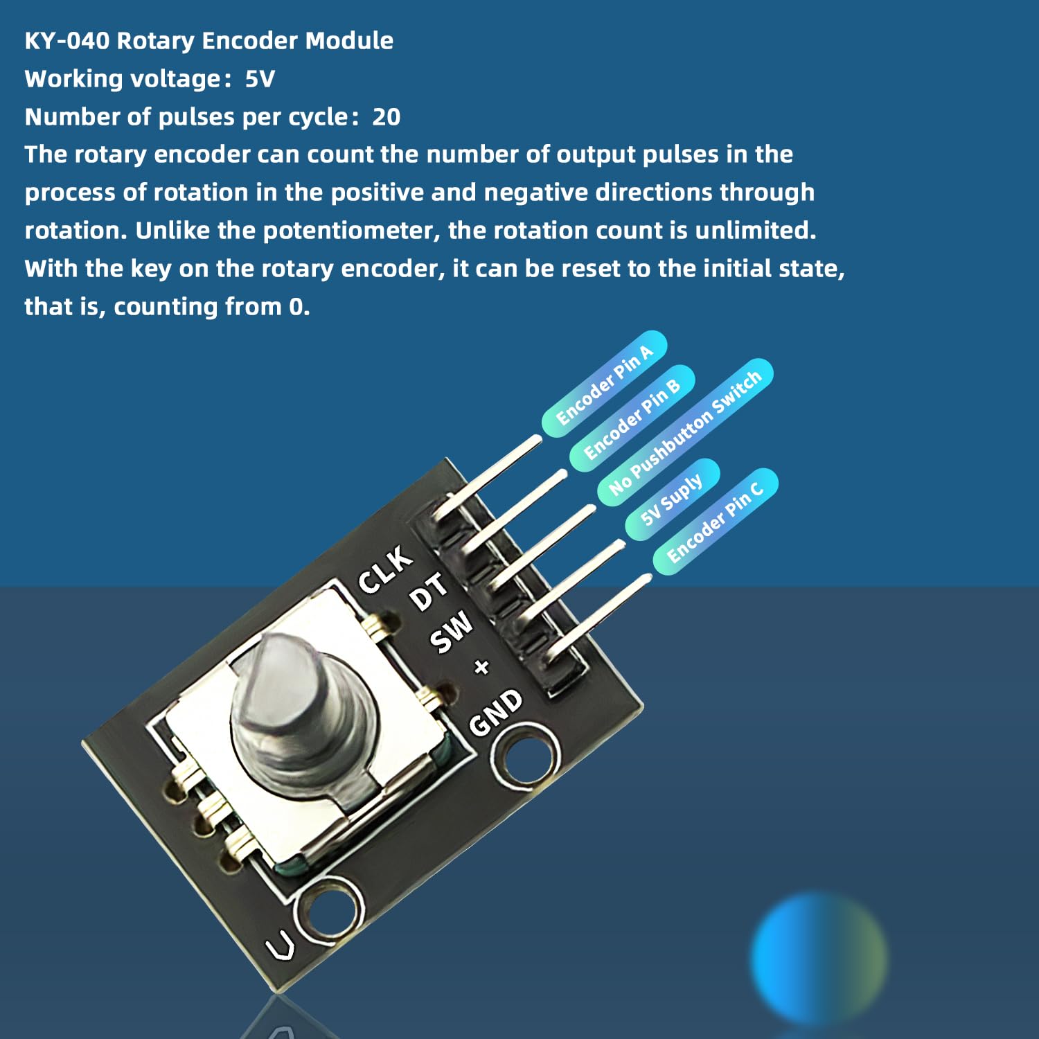 Mua 10Pack KY-040 Rotary Encoder Module 360 Degree Rotary Encoder ...