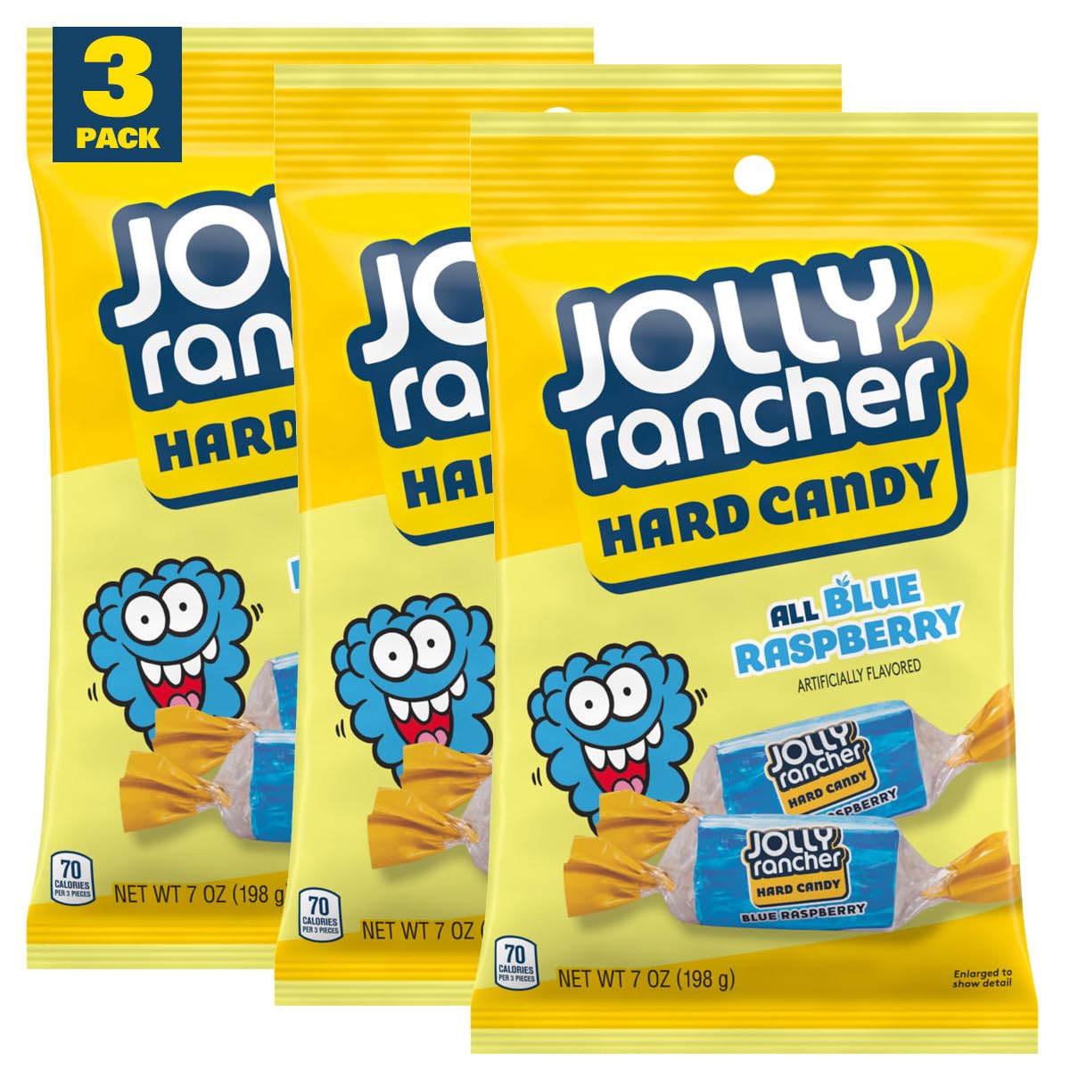 Jolly Ranchers All Blue Raspberry, 7 Ounce Bag (Pack Of 3 ...