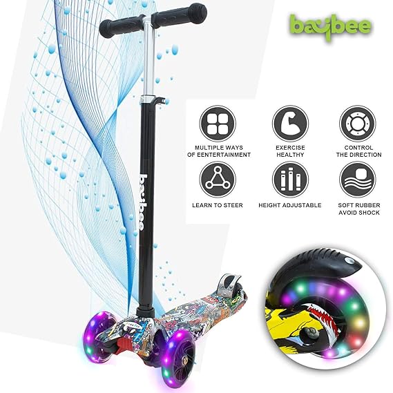 Baybee Mini-Zapper 3 Wheel Folding Kick Kids Scooty Scooter Tricycle ...