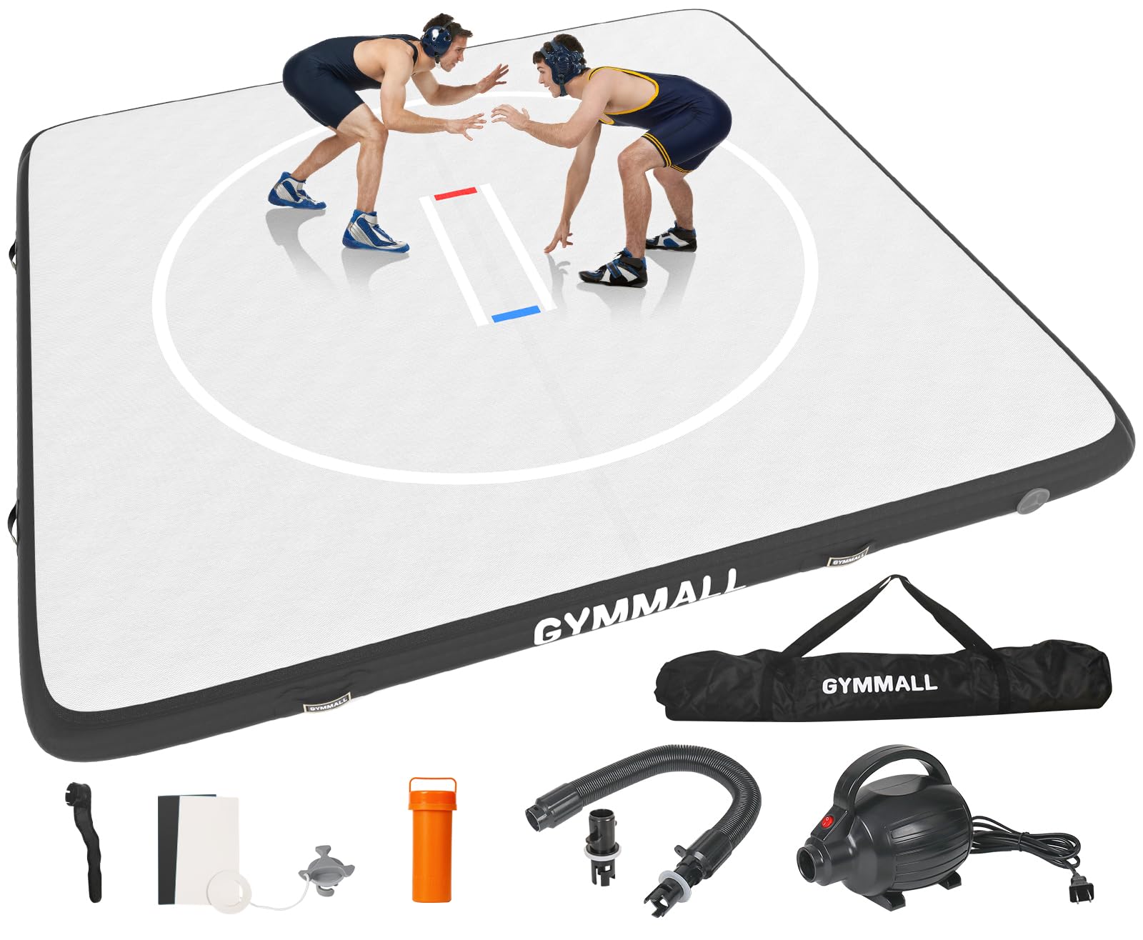 GYMMALL Wrestling Mat Inflatable 10'x10', Foldable 4" Thick for Home ...
