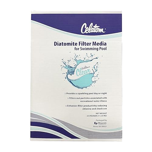 Poolzilla 25LB Celatom Diatomaceous Earth (DE) Pool Filter Aid, for DE ...