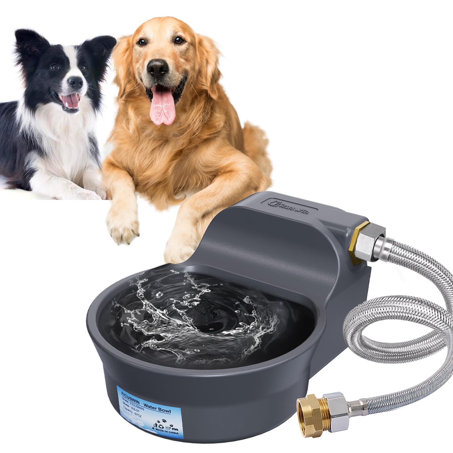 Automatic Dog Water Bowl Dispenser Patented 70OZ Water Dispenser for ...