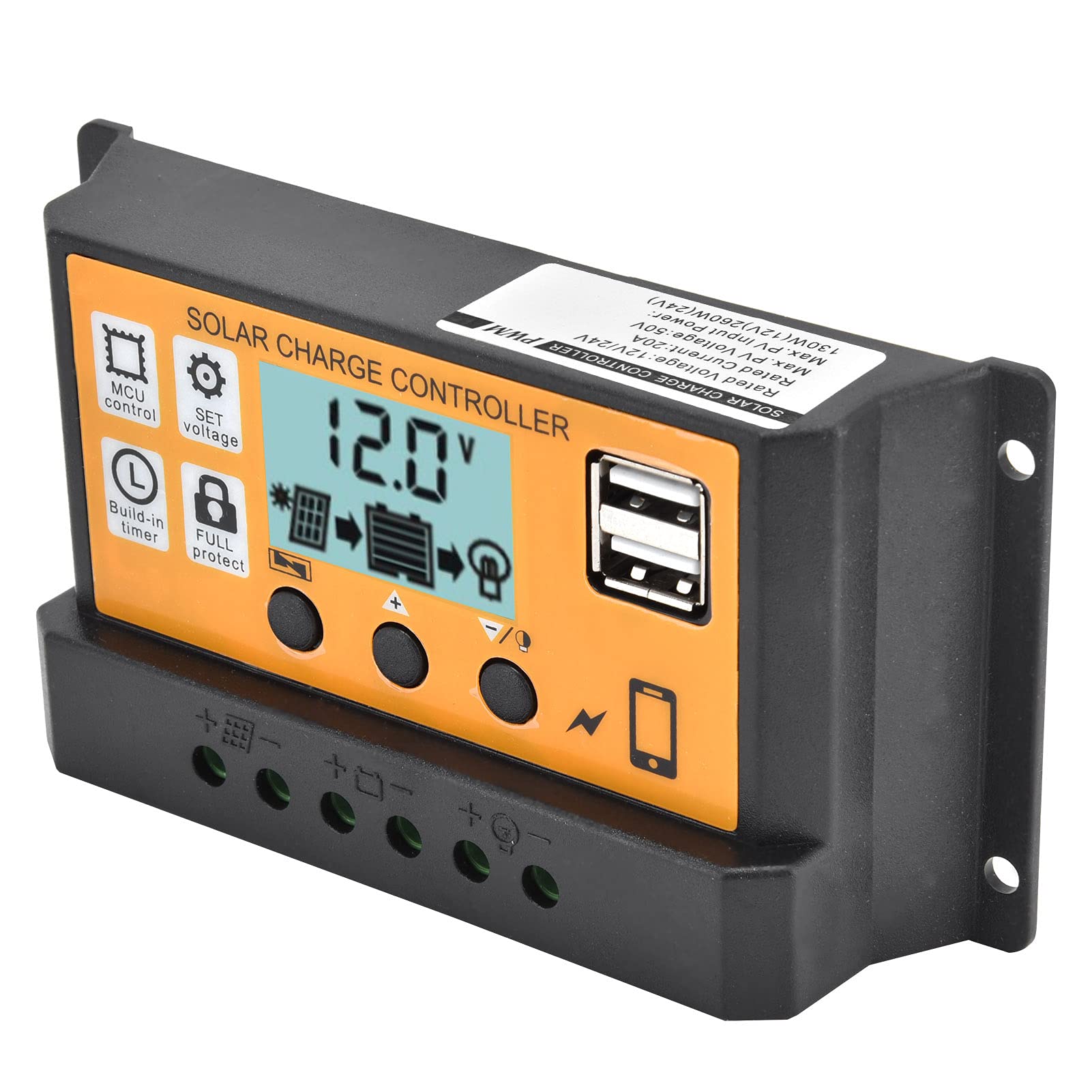 Mua Smart Charging Controller, Solar Battery Regulator Solar Panel 3 ...