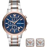 Emporio Armani Herren Chronograph Quarz Uhr mit Edelstahl Armband ...
