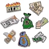 Amazon.com: Ctctoo 2pcs Money Bag Embroidered Iron on Patches for ...